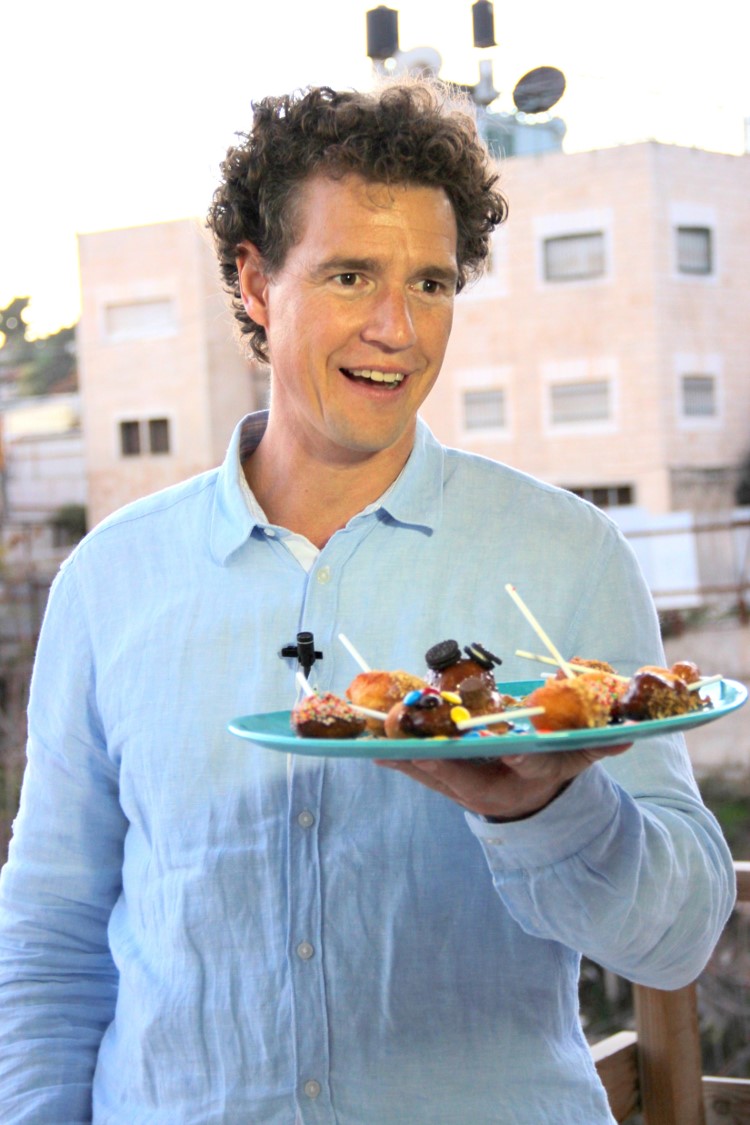 Tom Franz makes donuts at the City of David - City of David